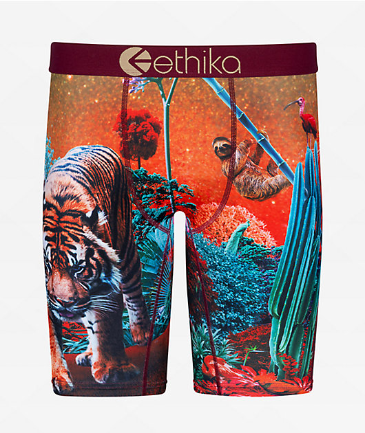 Ethika Kids Forest Tiger Red Boxer Briefs | Zumiez