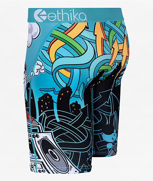 Ethika Mixtape Blue Boxer Briefs | Zumiez