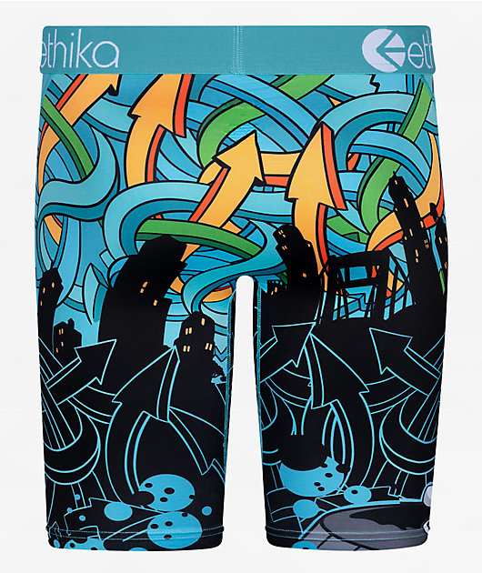 Ethika Mixtape Blue Boxer Briefs | Zumiez