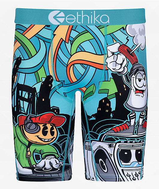 Ethika Mixtape Blue Boxer Briefs | Zumiez