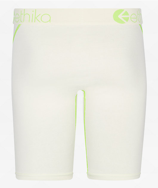 Ethika Sand Dune White & Neon Boxer Briefs | Zumiez