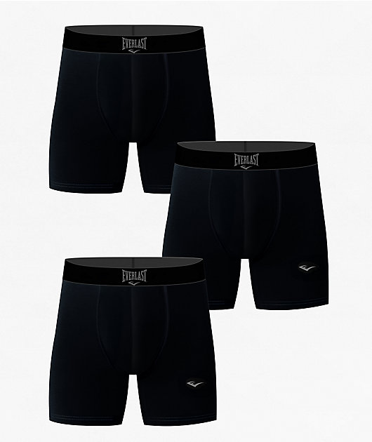 Everlast 3 Pack Black Boxer Briefs | Zumiez