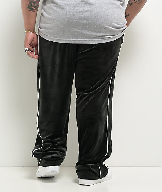 FB County Black & White Velour Track Pants | Zumiez