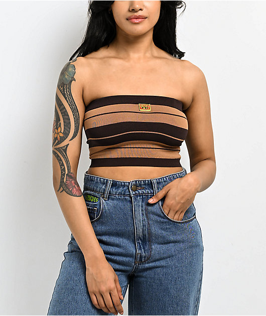 FB County Charlie Brown Brown Tube Top | Zumiez