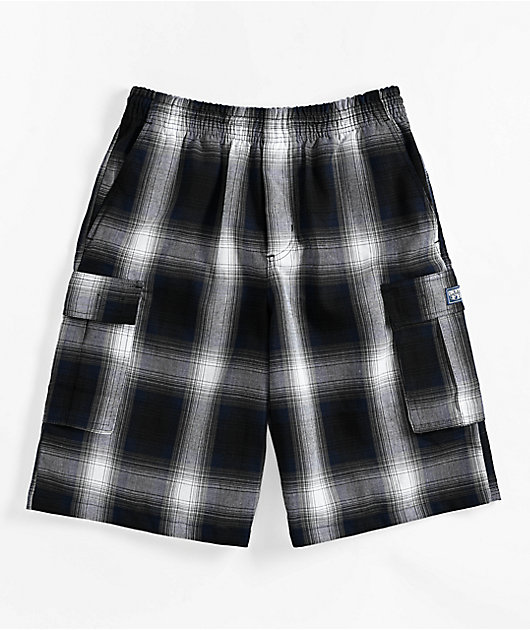 FB County Checker Blue Cargo Shorts | Zumiez