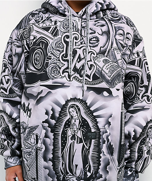 FB County Graffiti Grey Heavyweight Hoodie | Zumiez