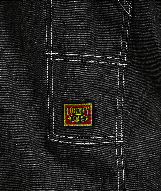 FB County Hard Denim Black Utility Shorts | Zumiez