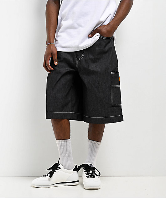 FB County Hard Denim Black Utility Shorts | Zumiez