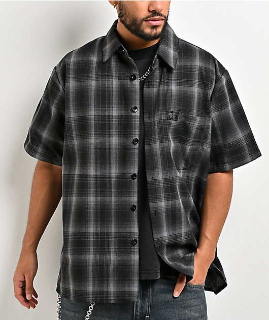 FB County Plaid Black Button Up Shirt | Zumiez