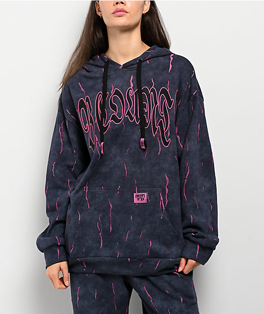FB County Ripped Up Black Wash Hoodie | Zumiez