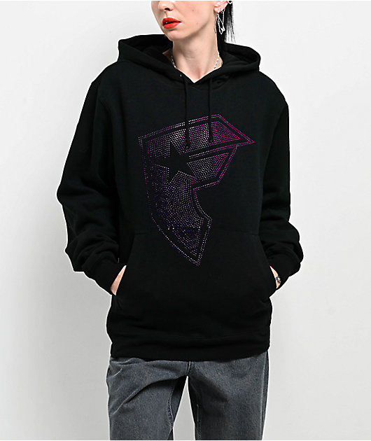 Famous Stars & Straps BOH Rhinestone Black Hoodie | Zumiez