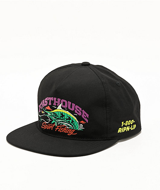 Fasthouse Panama Black Snapback Hat | Zumiez