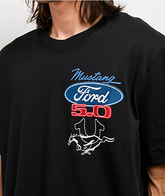 Ford x True Religion Mixed Logo Black Heavyweight T-Shirt | Zumiez