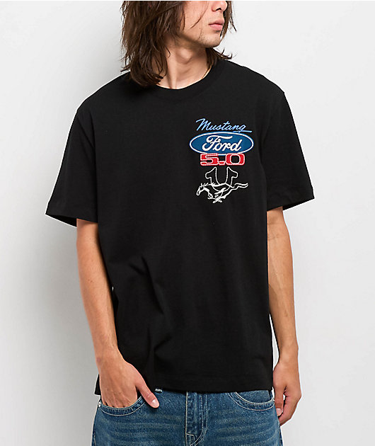 Ford x True Religion Mixed Logo Black Heavyweight T-Shirt | Zumiez
