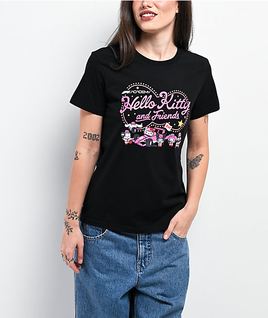 Formula 1 x Hello Kitty Pit Crew Black T-Shirt | Zumiez