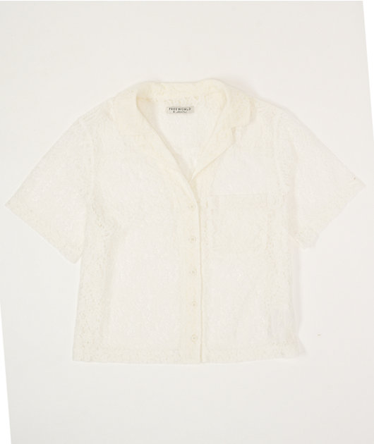 Freeworld Libby Lace Ivory Button Up Shirt | Zumiez