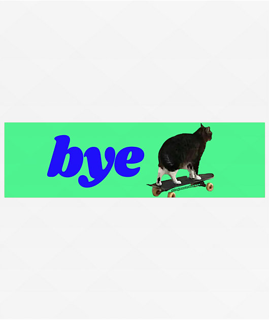 Frog Mustard Bye Skateboard Cat Sticker | Zumiez