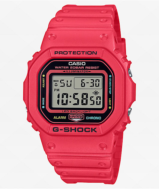 G-Shock DW5600EP-4 Red Digital Watch | Zumiez