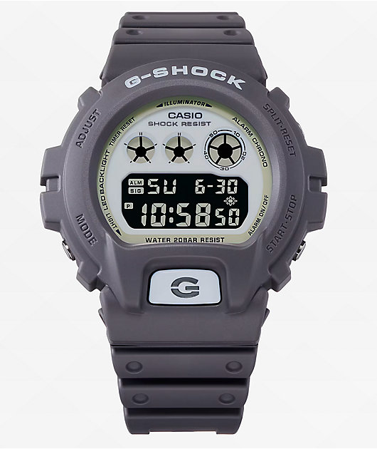 G-Shock DW6900HD-8 Grey & Glow In The Dark Digital Watch | Zumiez
