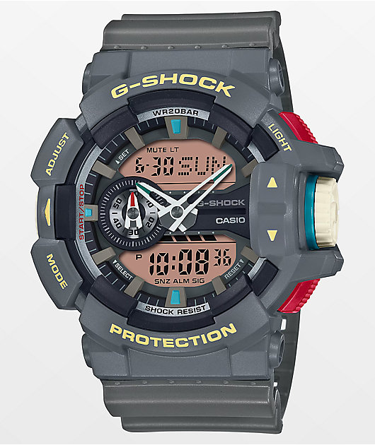 G-Shock GA400PC-8A Grey & Multi Analog Watch | Zumiez