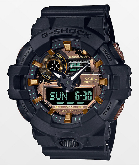G-Shock GA700RC-1ACR Black & Rust Watch | Zumiez