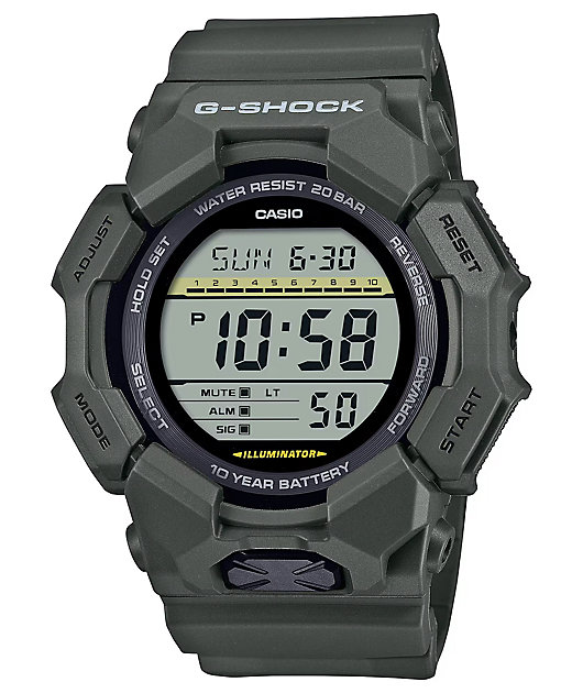 G-Shock GD010-3 Dark Green Digital Watch | Zumiez