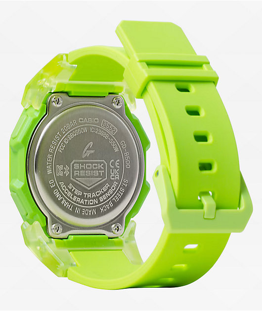G-Shock GDB500S-3 Fluorescent Yellow Bluetooth Digital Watch | Zumiez