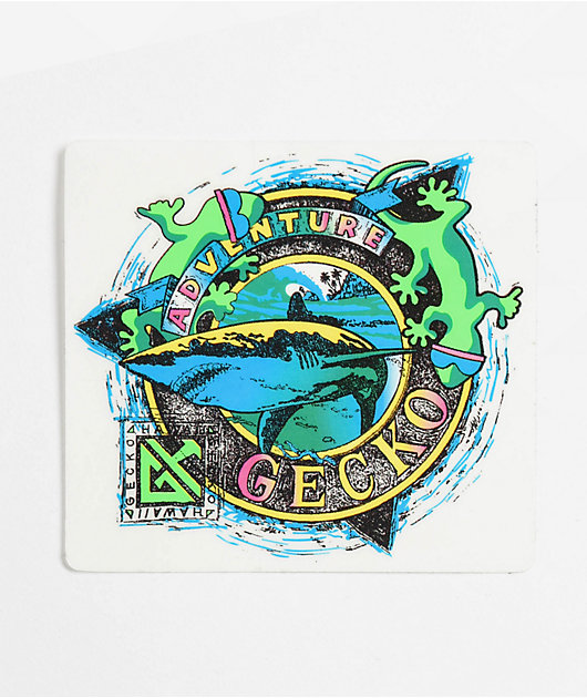 Gecko Hawaii Adventure Gecko Sticker | Zumiez