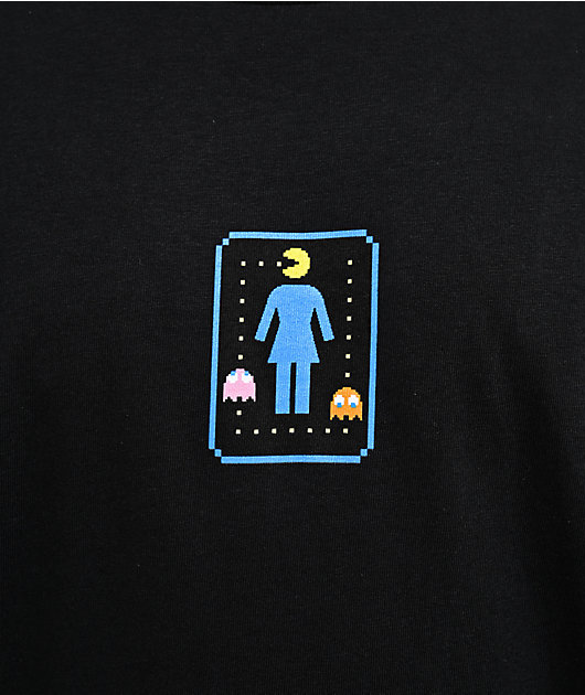 Girl x Pac-Man OG Pac-Lock Black T-Shirt | Zumiez