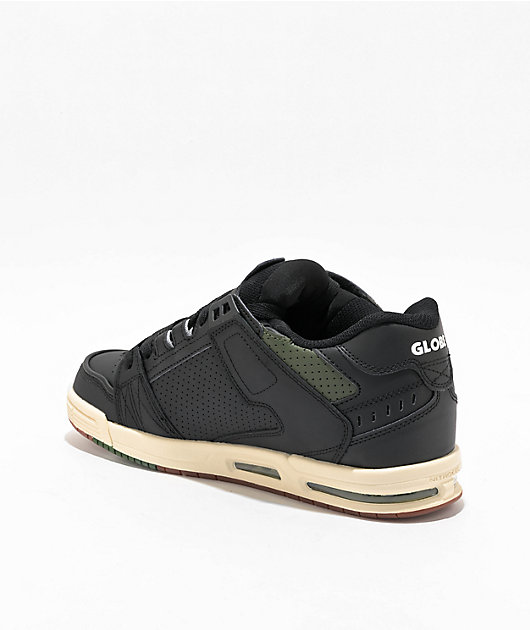 Globe Sabre Black & Combat Green Skate Shoes | Zumiez