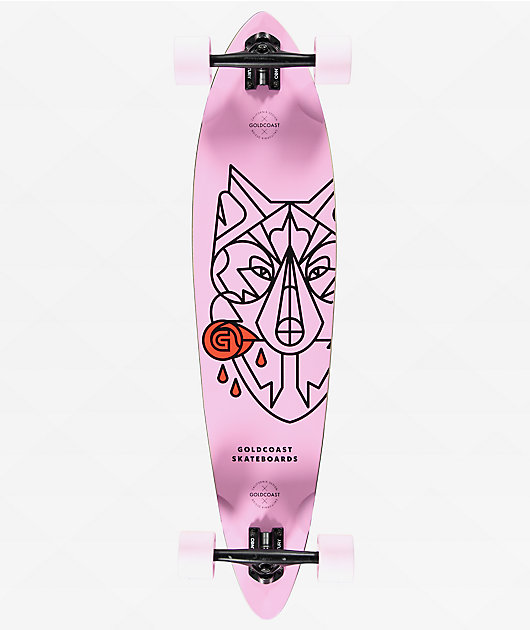 GoldCoast Pink Wolf 38" Pintail Longboard Complete | Zumiez