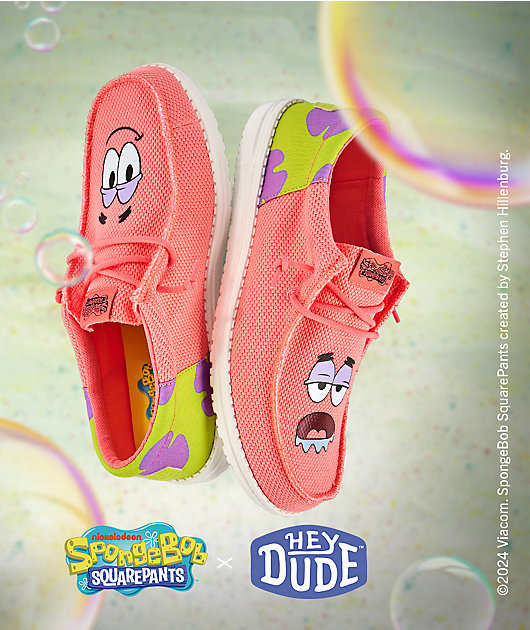 HEYDUDE x SpongeBob SquarePants Wally Patrick Funk Pink Shoes | Zumiez