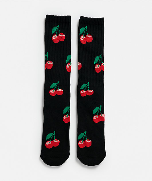 HUF Cherry Bomb Black Crew Socks | Zumiez