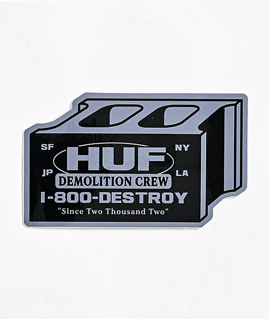 HUF Demolition Crew Sticker | Zumiez