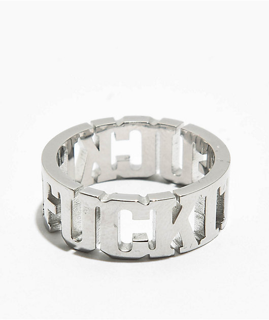 HUF Fuck It Silver Ring