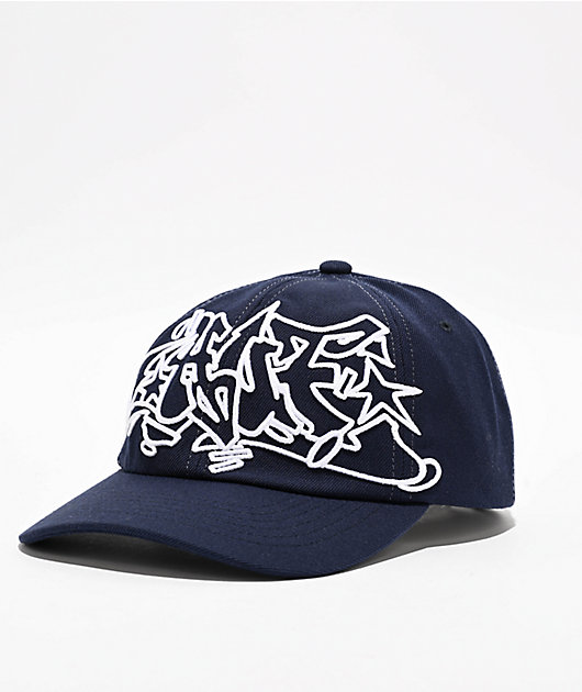 HUF Outlines Navy Snapback Hat | Zumiez