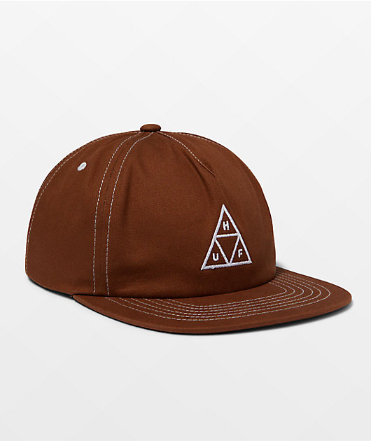HUF Set Triple Triangle Brown Snapback Hat | Zumiez