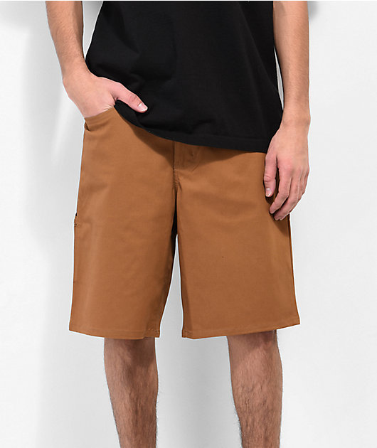 HUF Workman Rubber Brown Carpenter Shorts | Zumiez