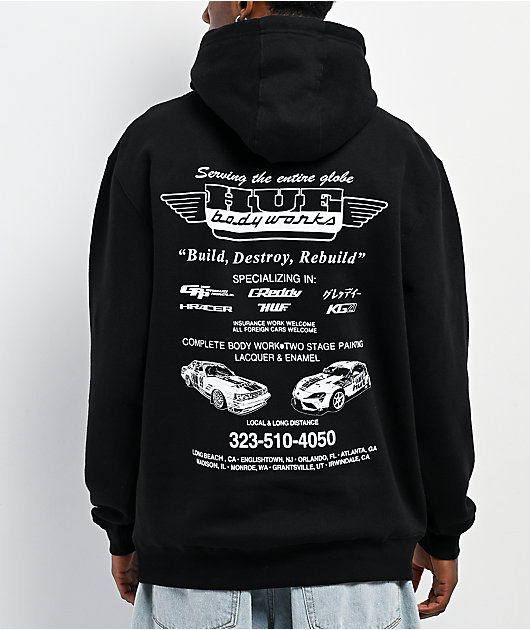 HUF x GReddy Body Works Black Hoodie | Zumiez