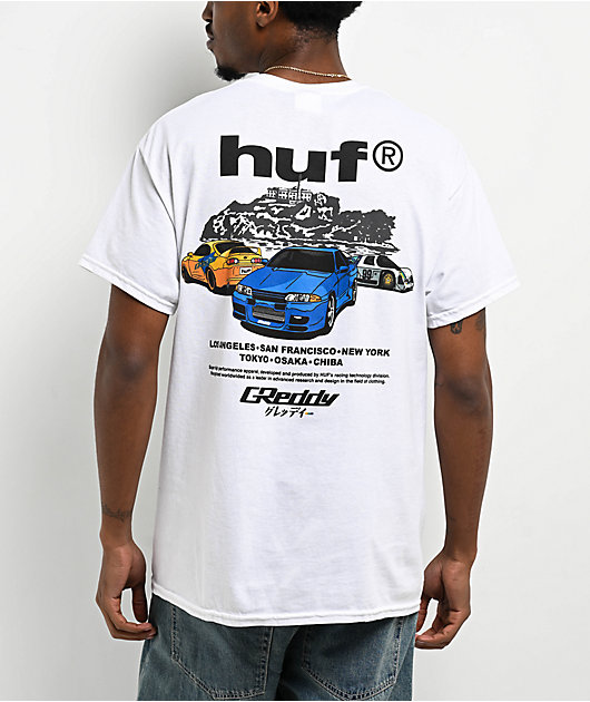 HUF x GReddy Heritage White T-Shirt | Zumiez