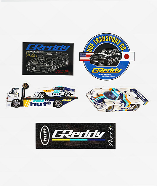HUF x Greddy Sticker Pack | Zumiez