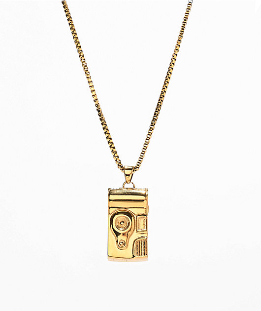 HUF x Kodak Camera Gold Locket Necklace | Zumiez