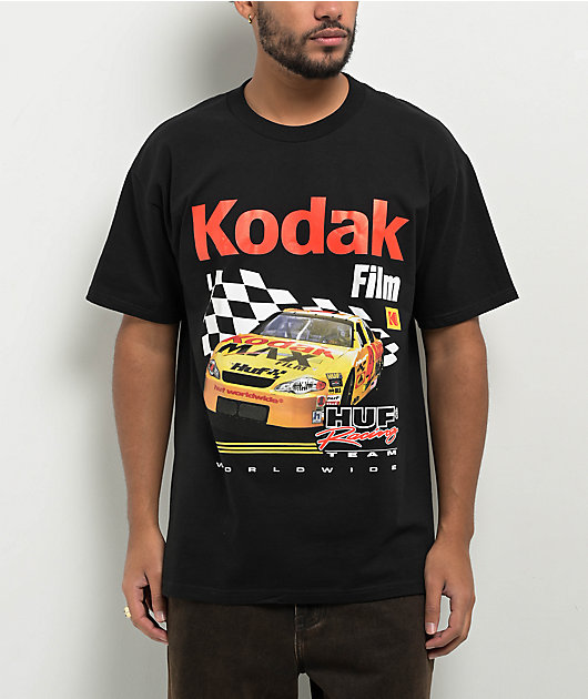 HUF x Kodak Racing Photo Finish Black T-Shirt | Zumiez