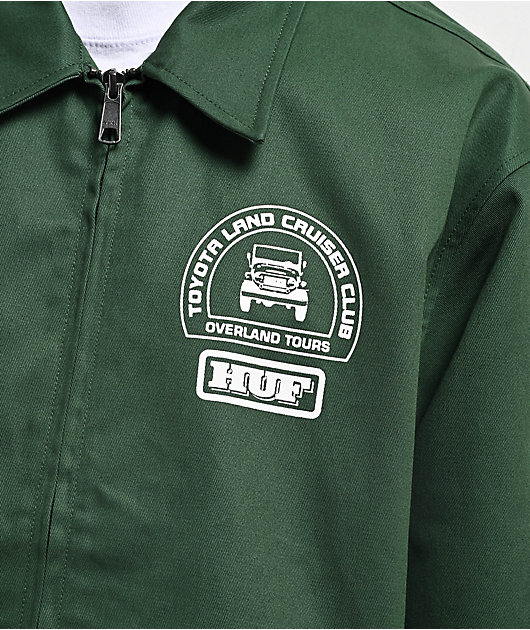 HUF x Land Cruiser Parts & Service Forest Green Jacket | Zumiez