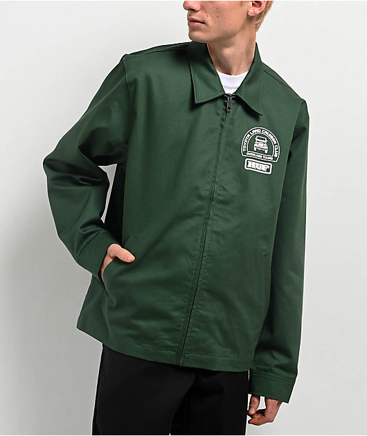 HUF x Land Cruiser Parts & Service Forest Green Jacket | Zumiez