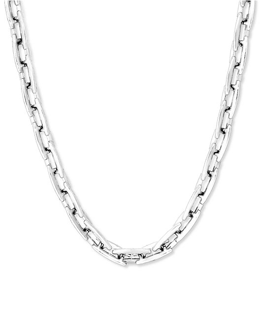 Half Hearted H Link 10mm Silver Chain Necklace | Zumiez
