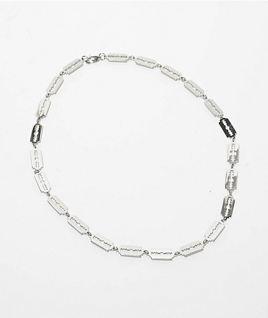 Half Hearted Razor Blade 8mm Silver Chain Necklace | Zumiez