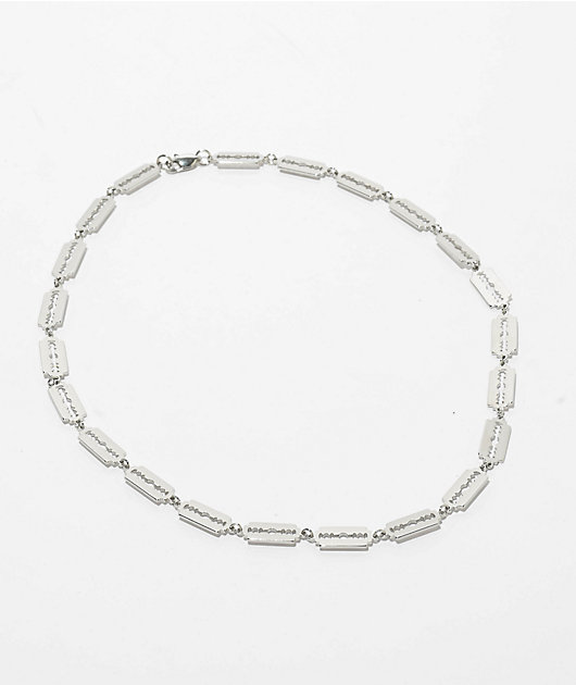 Half Hearted Razor Blade 8mm Silver Chain Necklace | Zumiez