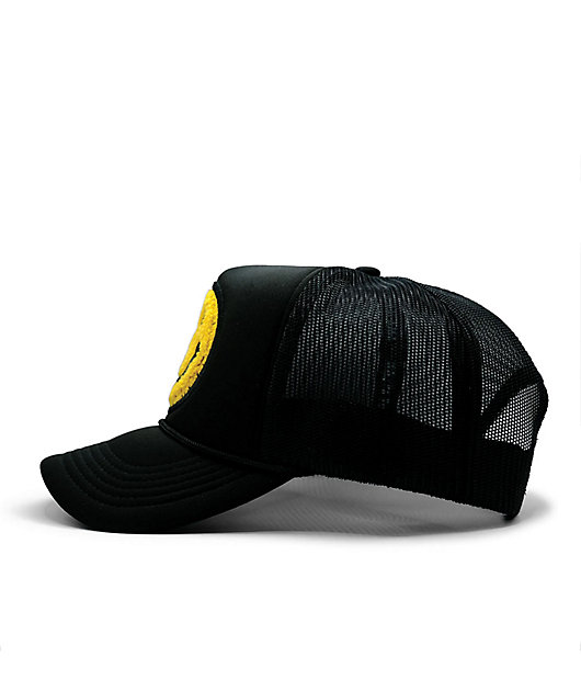 Happy Caps Double Blind Black Trucker Hat | Zumiez