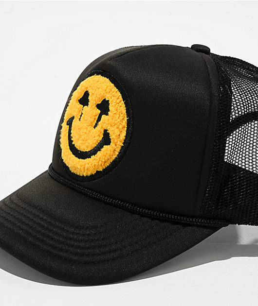 Happy Caps Double Blind Black Trucker Hat | Zumiez